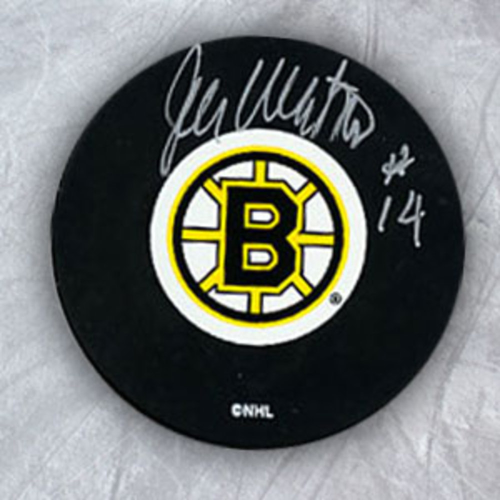 Joe Watson Boston Bruins Autographed Hockey Puck - NHL Auctions