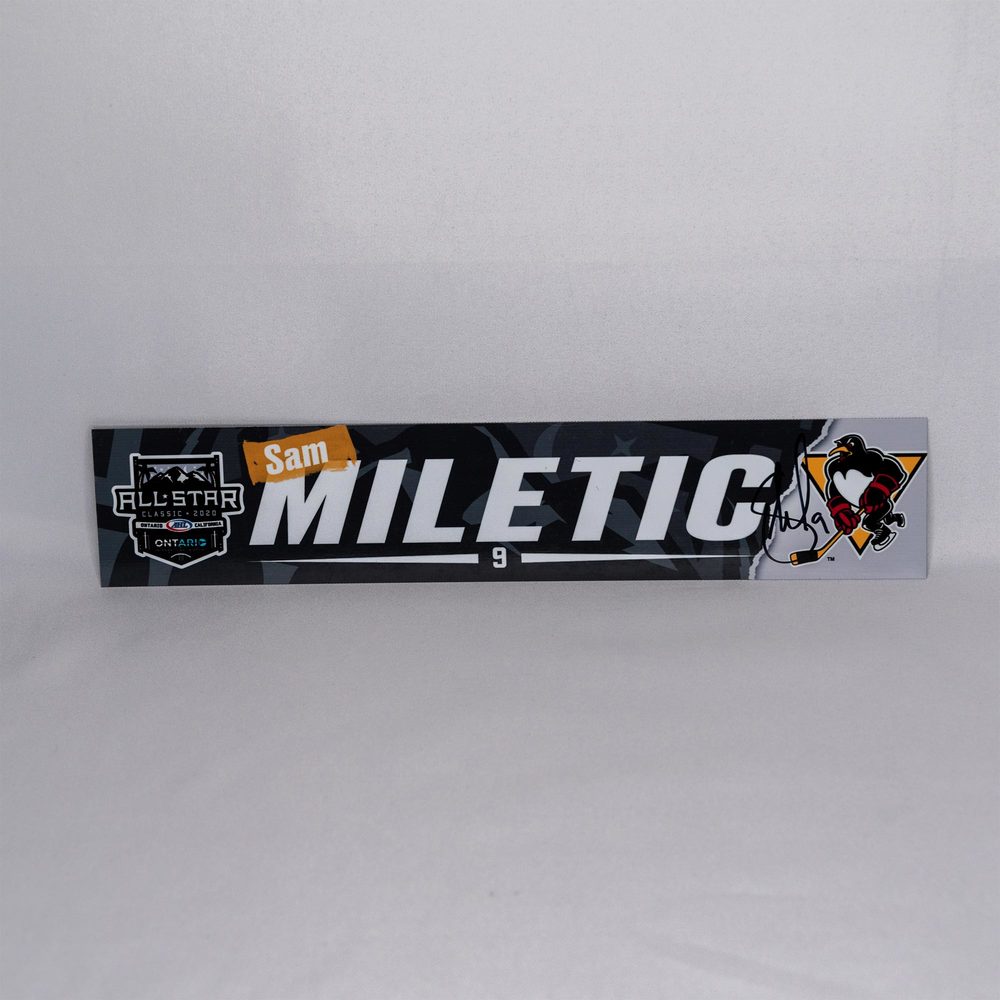 AHL Authentic - 2020 AHL All-Star Locker Room Nameplate Used and Signed ...