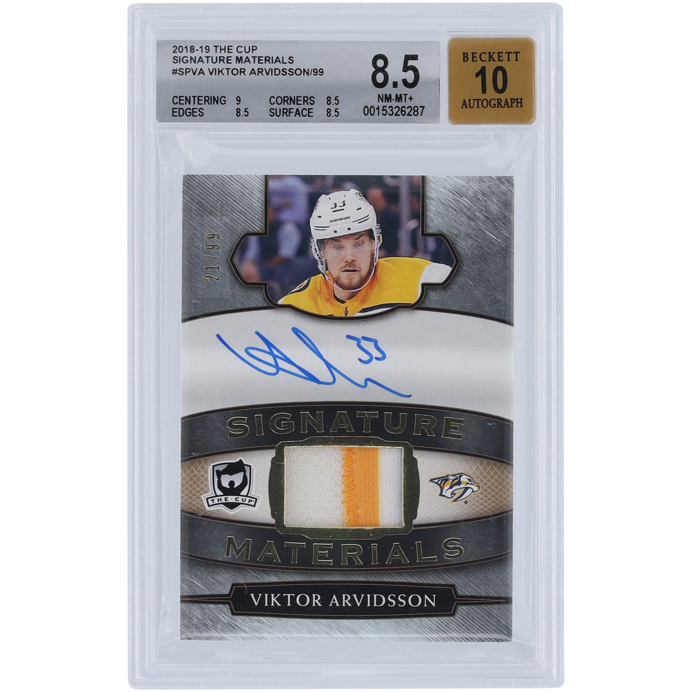 Viktor Arvidsson Nashville Predators Autographed 2018-19 Upper Deck The ...