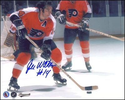 Joe Watson Philadelphia Flyers Autographed Close-Up with Puck 8x10 ...
