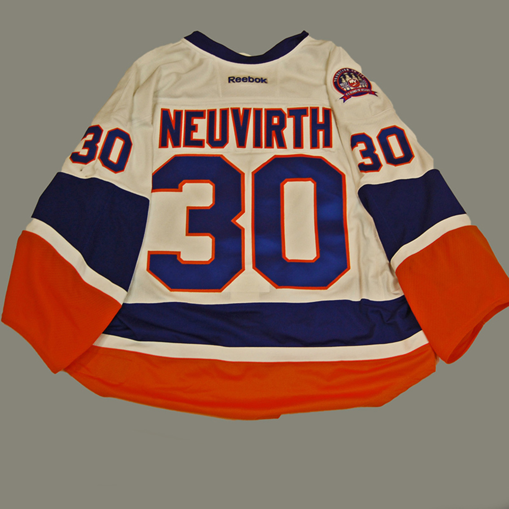 Michal Neuvirth - Game Worn Away Jersey - 2014-15 Season - New York ...