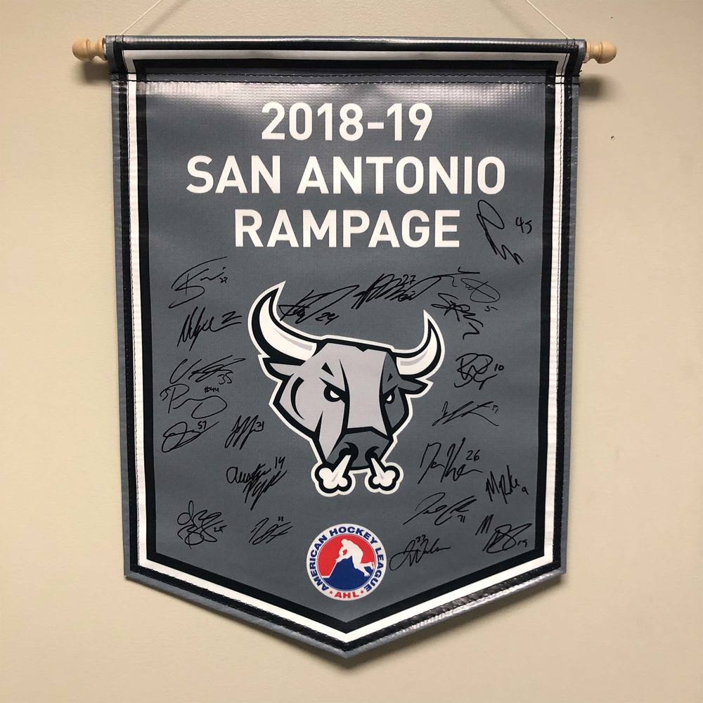 AHL Authentic - 2018-19 San Antonio Rampage Team-Signed Banner