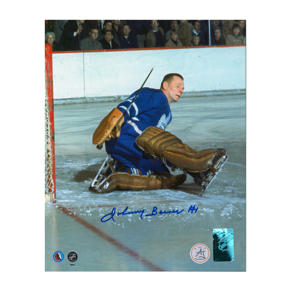 Johnny Bower Toronto Maple Leafs Autographed Original Six Action 8x10 ...