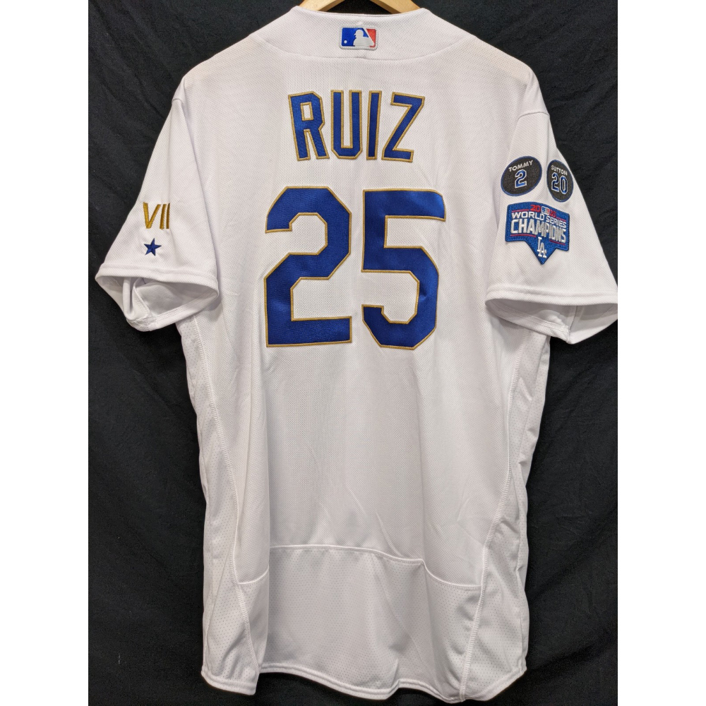 Keibert Ruiz Team-Issued Gold Trim Re-Opening Day Jersey - 6/15/21 ...