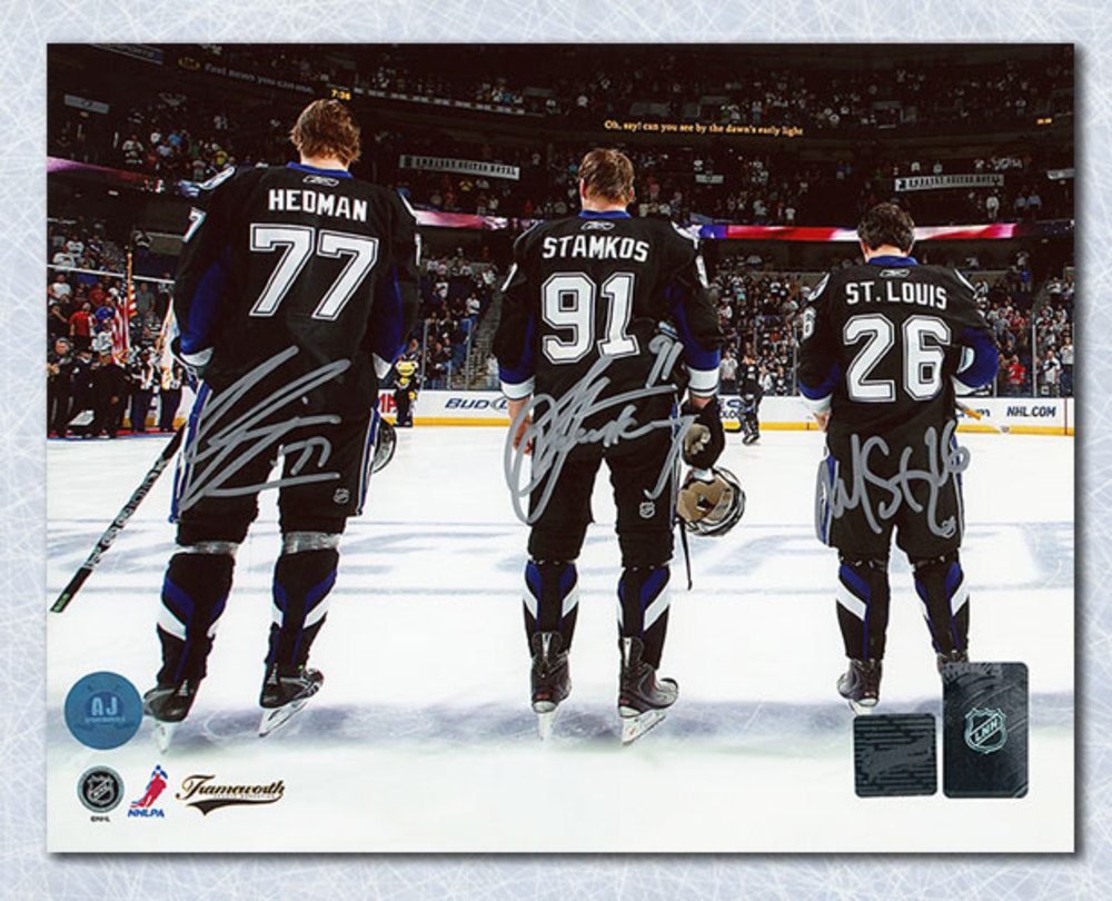 Steve Stamkos Martin St Louis & Hedman Signed Tampa Bay Lightning 8x10 ...
