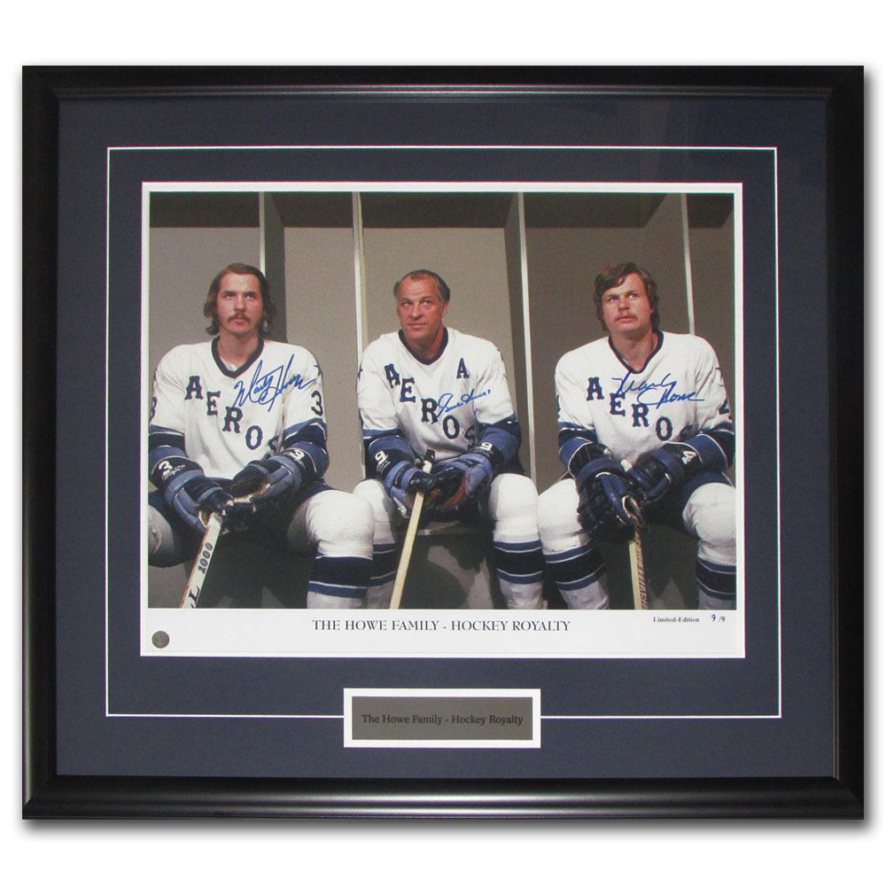 Howe Family Framed Autographed Limited-Edition 16X20 Photo - #9/9 - NHL ...