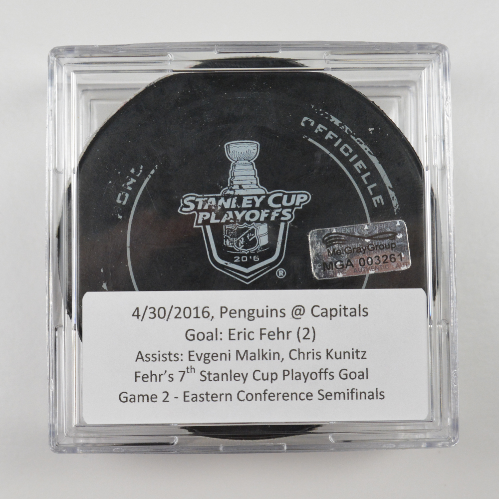 Eric Fehr - Pittsburgh Penguins - Goal Puck - April 30, 2016 (Capitals ...