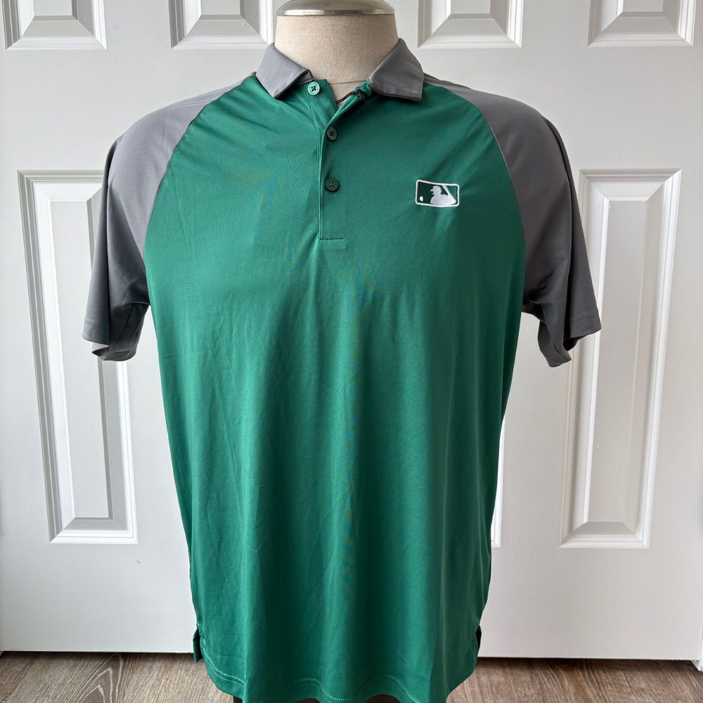 UMPS CARE AUCTION: Antigua Nova MLB Logo Green and Gray Polo, Men's ...