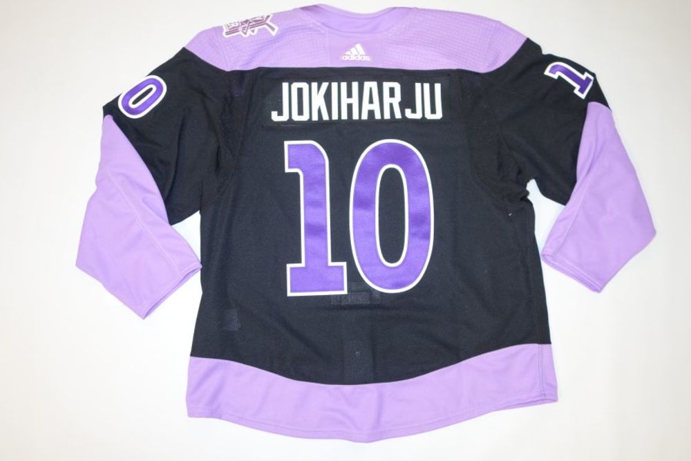 Henri Jokiharju 2021 Buffalo Sabres Hockey Fights Cancer Jersey - NHL ...