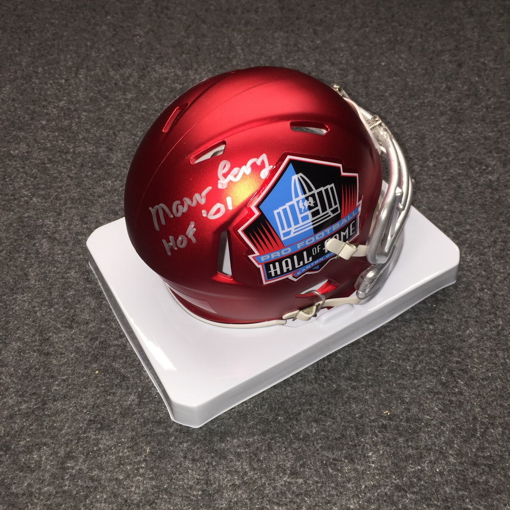 HOF - BILLS MARV LEVY SIGNED HOF LOGO BLAZE MINI HELMET | The official ...