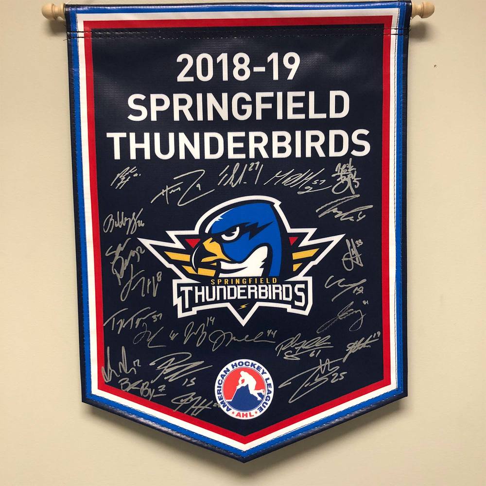 AHL Authentic - 2018-19 Springfield Thunderbirds Team-Signed Banner