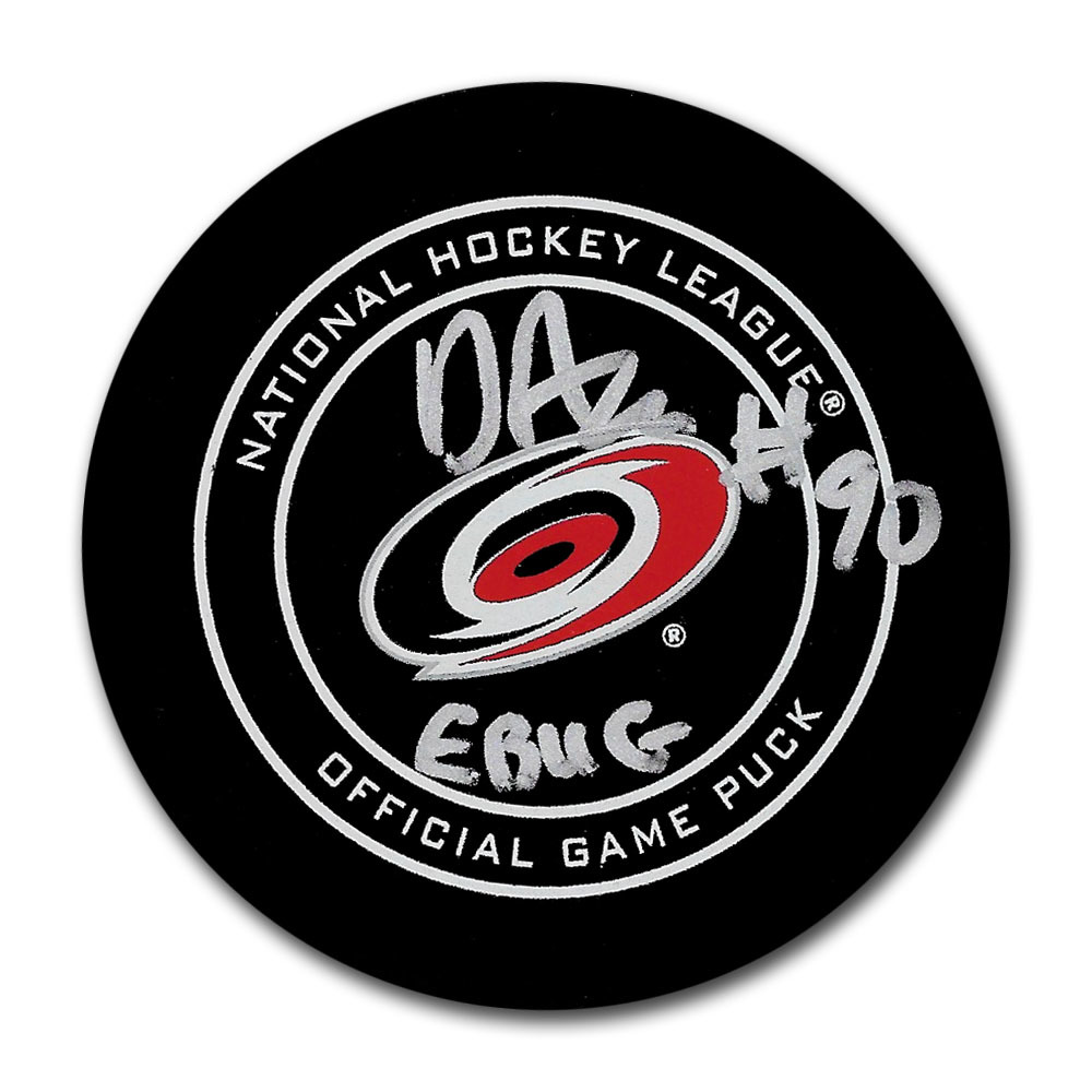 David Ayres Autographed Carolina Hurricanes Official Game Puck w/EBUG ...
