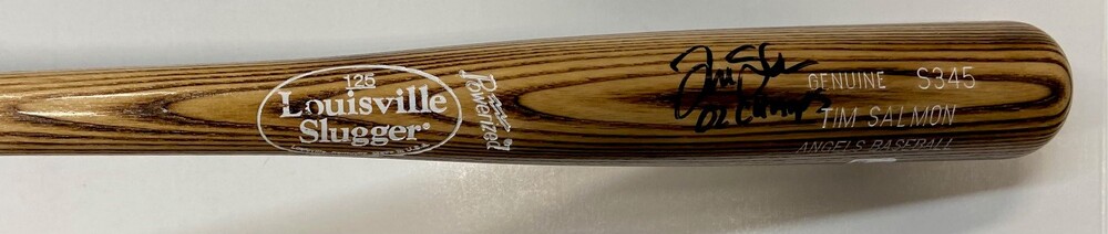 Tim Salmon Autographed "02 WS Champs" Louisville Slugger Bat | MLB Auctions