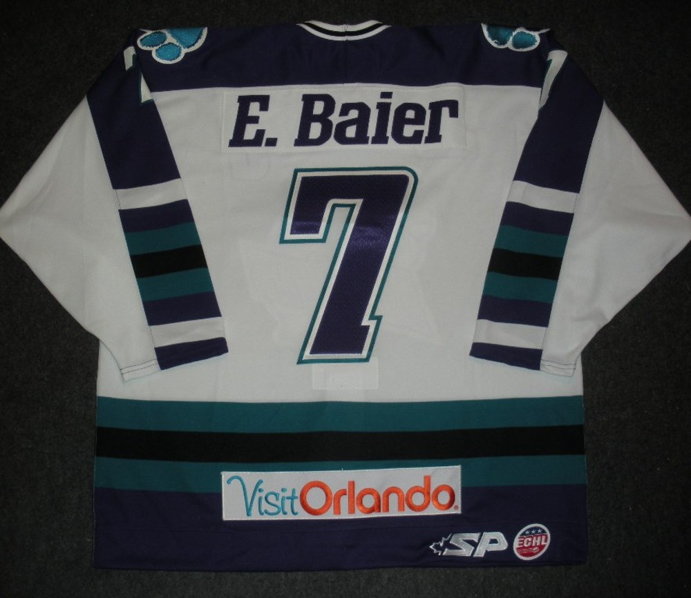 Orlando Solar Bears - Eric Baier - IHL Vintage Game-Worn Jersey w/C ...