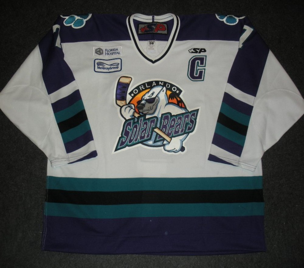 Orlando Solar Bears - Eric Baier - IHL Vintage Game-Worn Jersey w/C ...