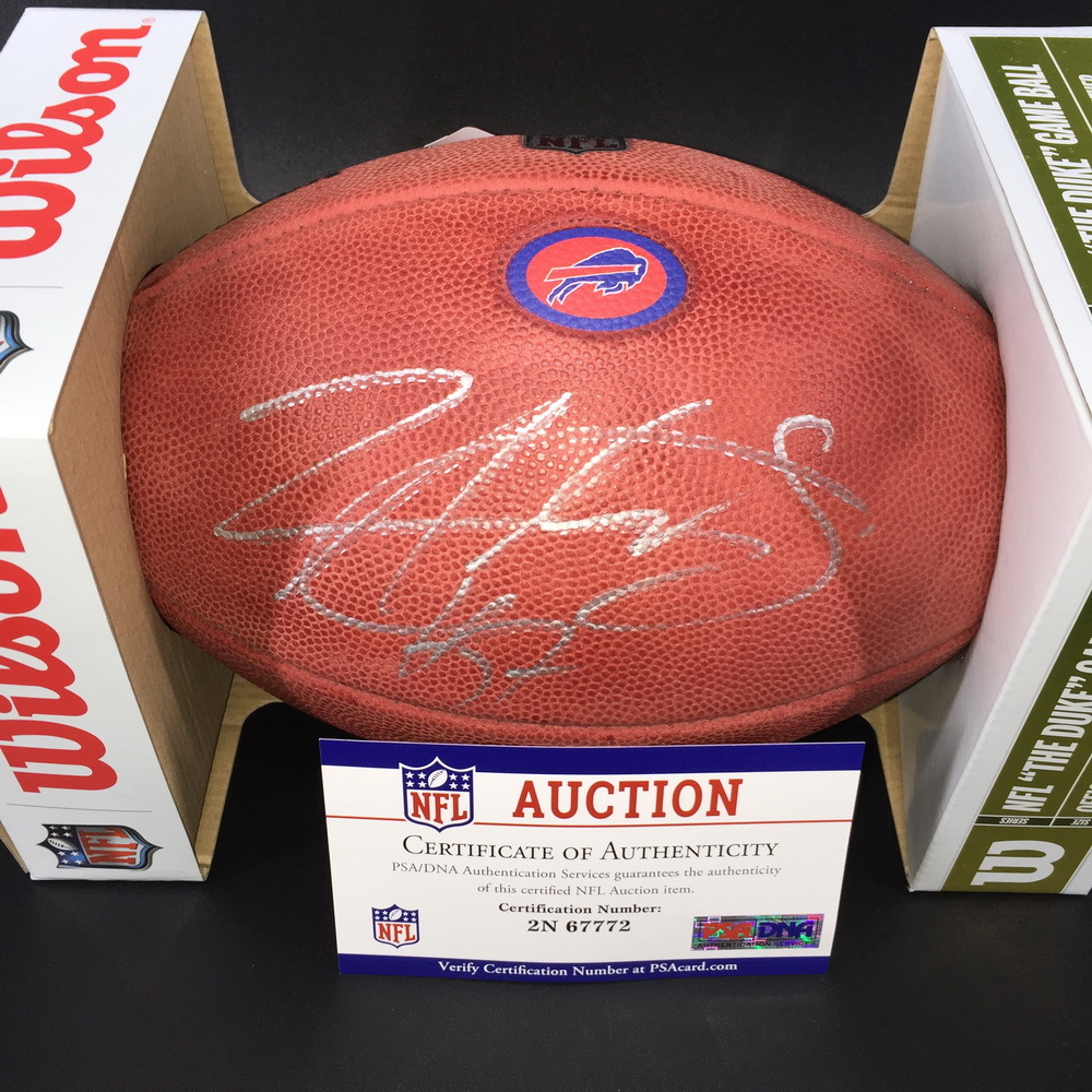 Bills - Lorenzo Alexander Signed Authentic Football W/ 100 Seasons and ...