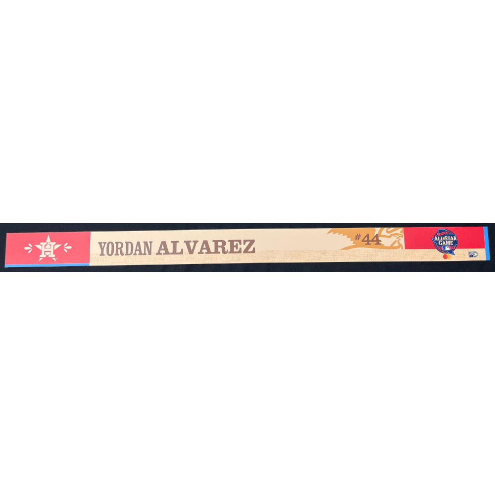 Yordan Alvarez Game-Used Locker Tag - 2024 MLB All-Star Game | MLB Auctions