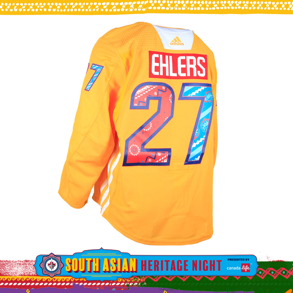 NIKOLAJ EHLERS #27 Team Issued Limited Edition Autographed South Asian ...