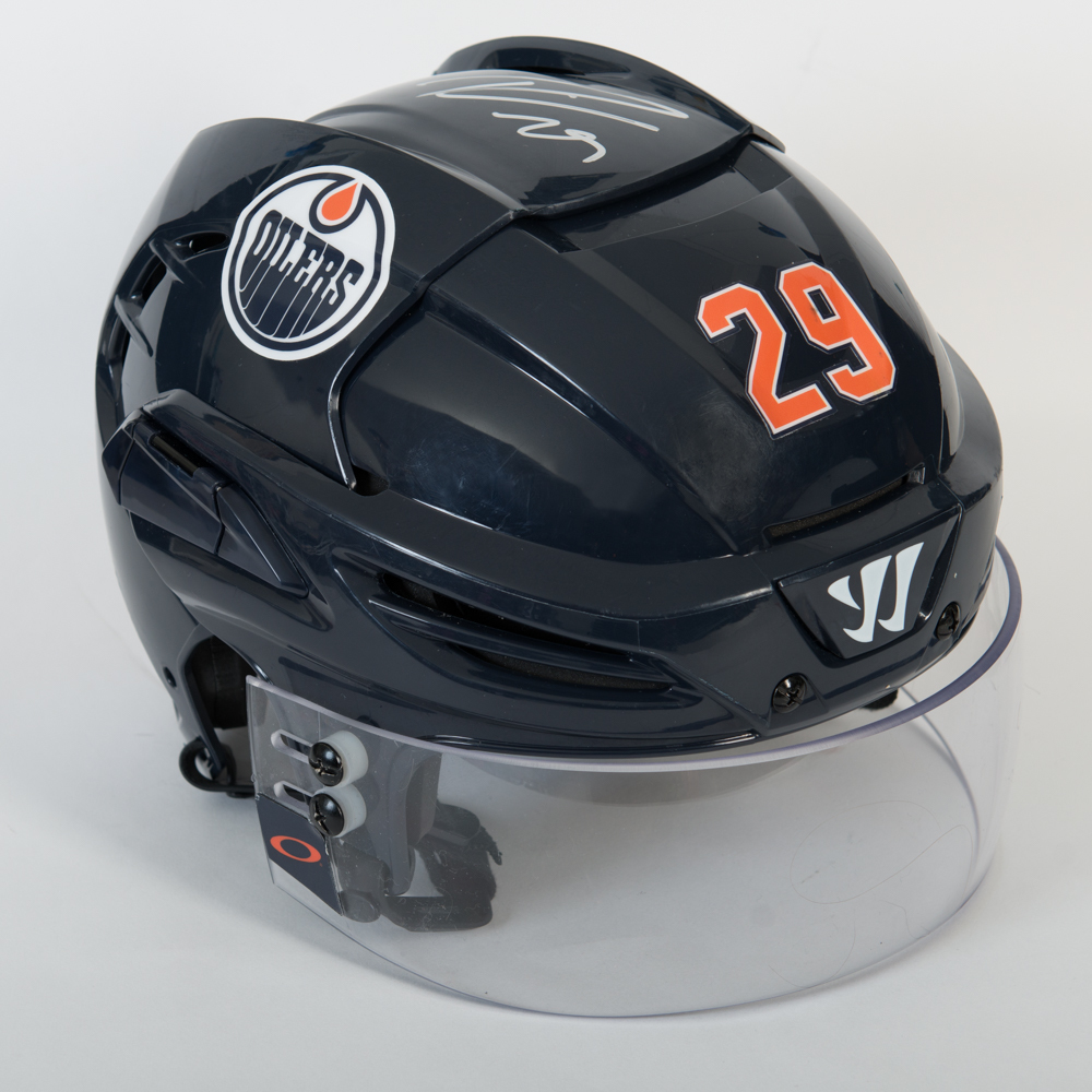 Leon Draisaitl #29 - Autographed 2017-18 Edmonton Oilers Game-Worn Navy ...