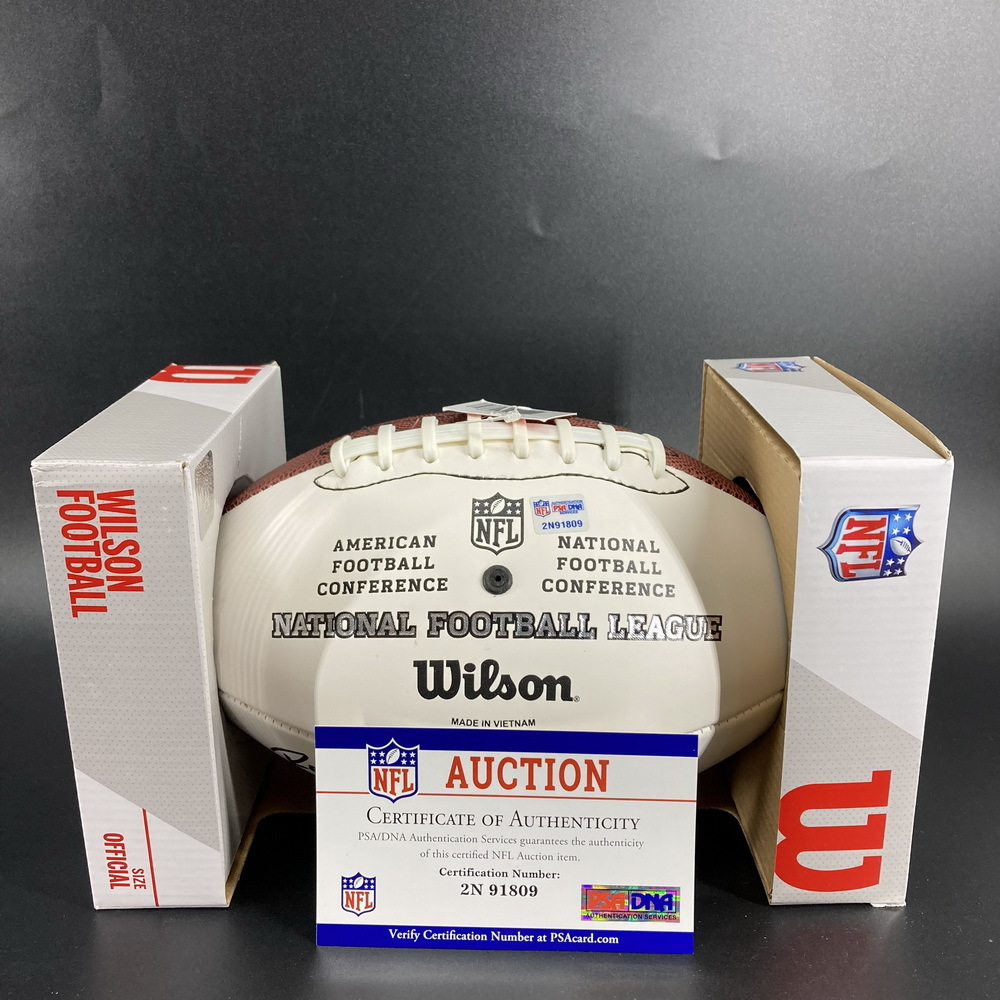 NFL - Comedian Rob Riggle Signed Panel Football | The official auction ...