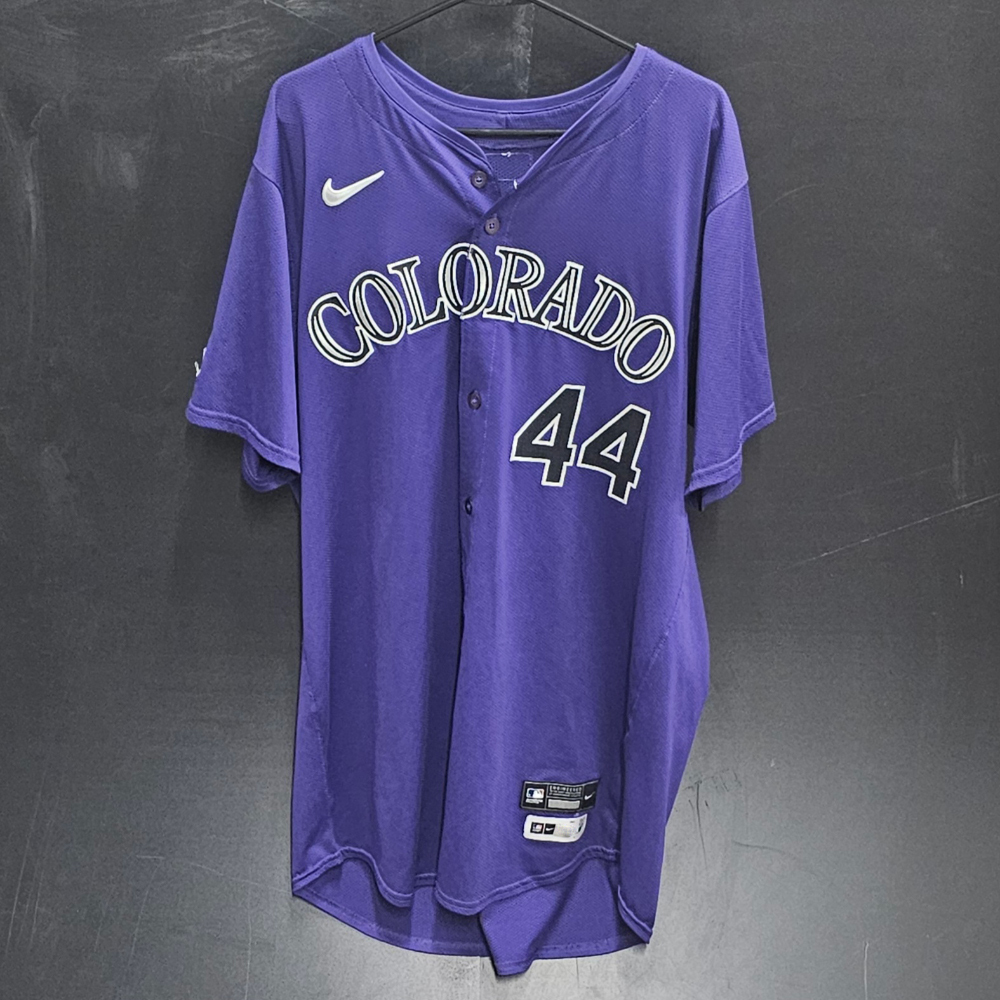 Elehuris Montero Rockies Game Used Purple Jersey: Worn 4-30 & 5-18-24 ...