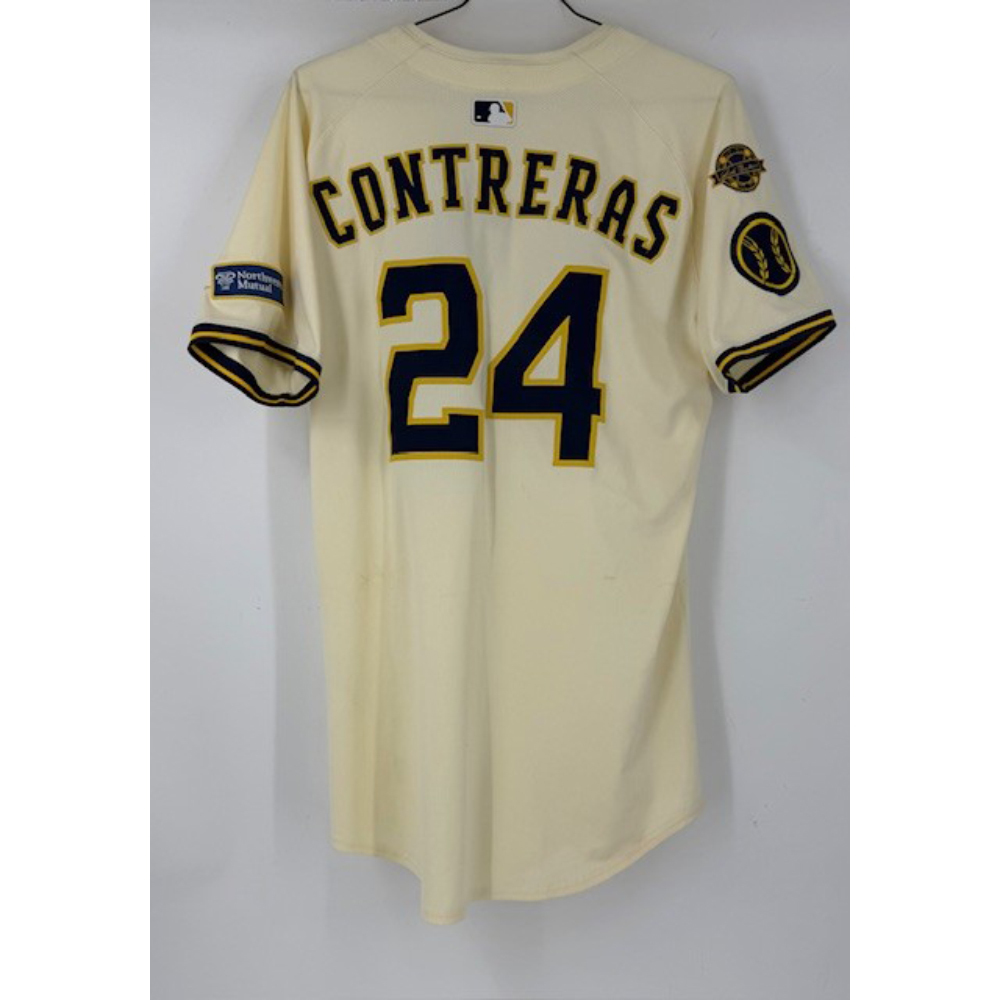 William Contreras Game Used Home Jersey; MLB Authenticated - Size 44T ...