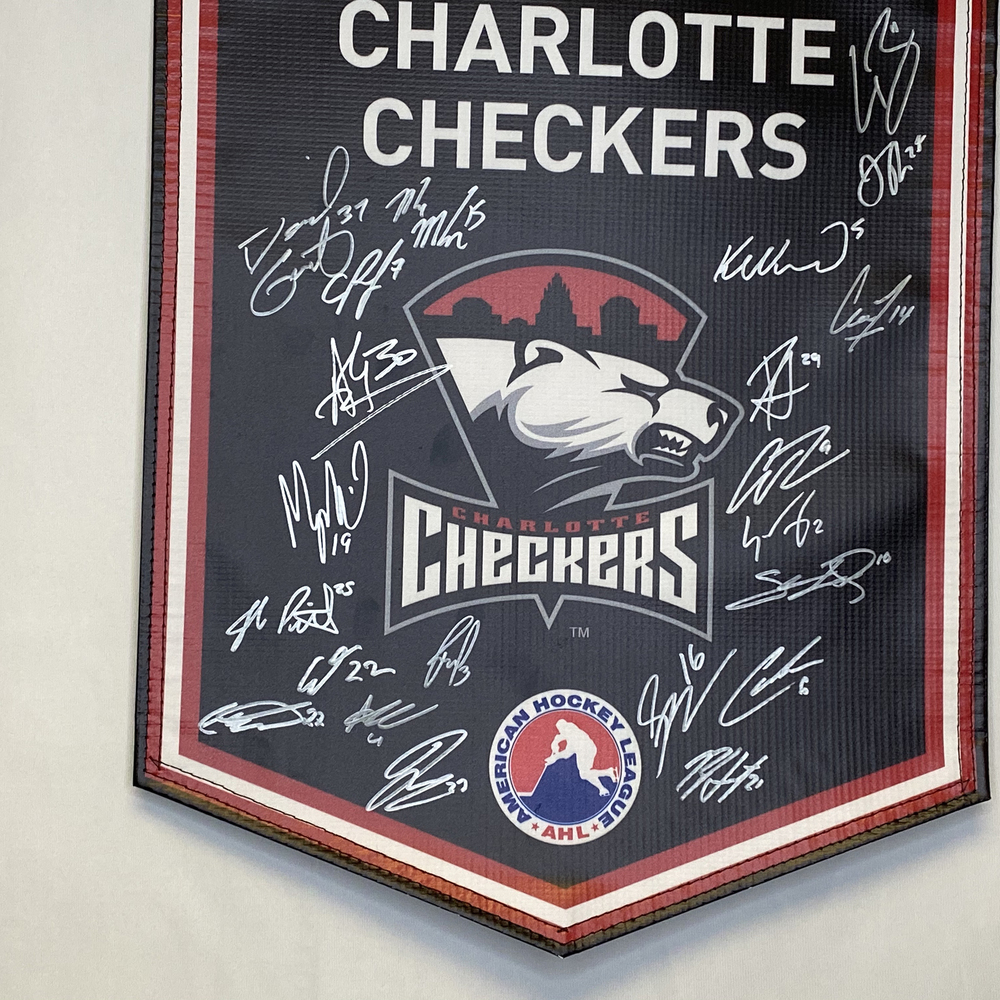 AHL Authentic - 2019-20 Charlotte Checkers Team-Signed Banner