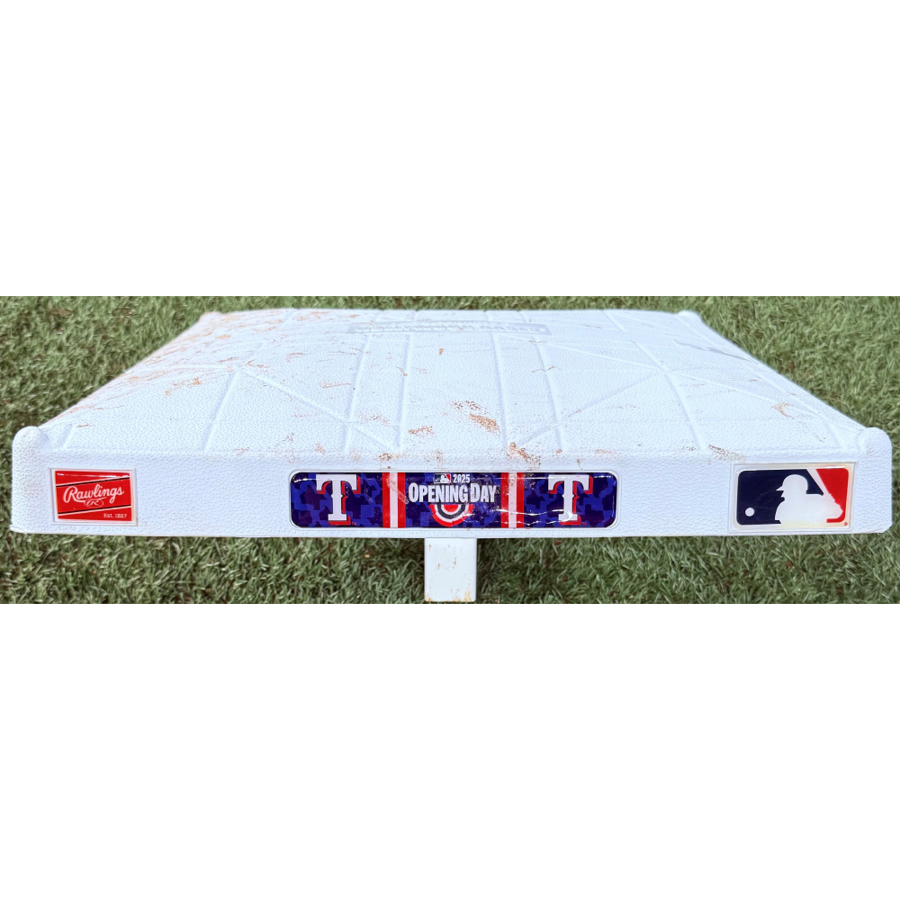 Texas Rangers 2025 Game-Used 1st Base with Opening Day Jewels - 1st ...