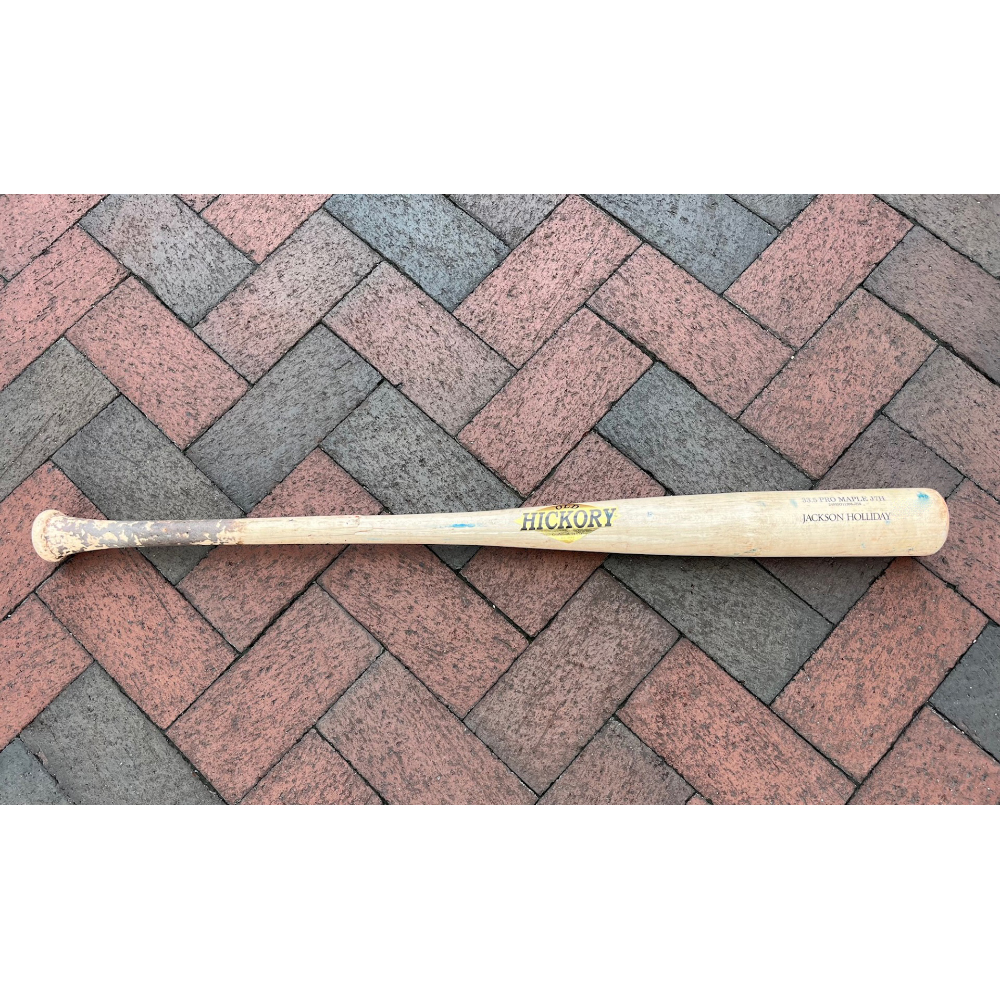 Jackson Holliday: Broken Bat - Game-Used (8/15/24 vs. Red Sox ...