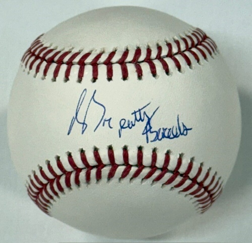 Patrick Bailey Autographed "Patty Barrels" Baseball | MLB Auctions