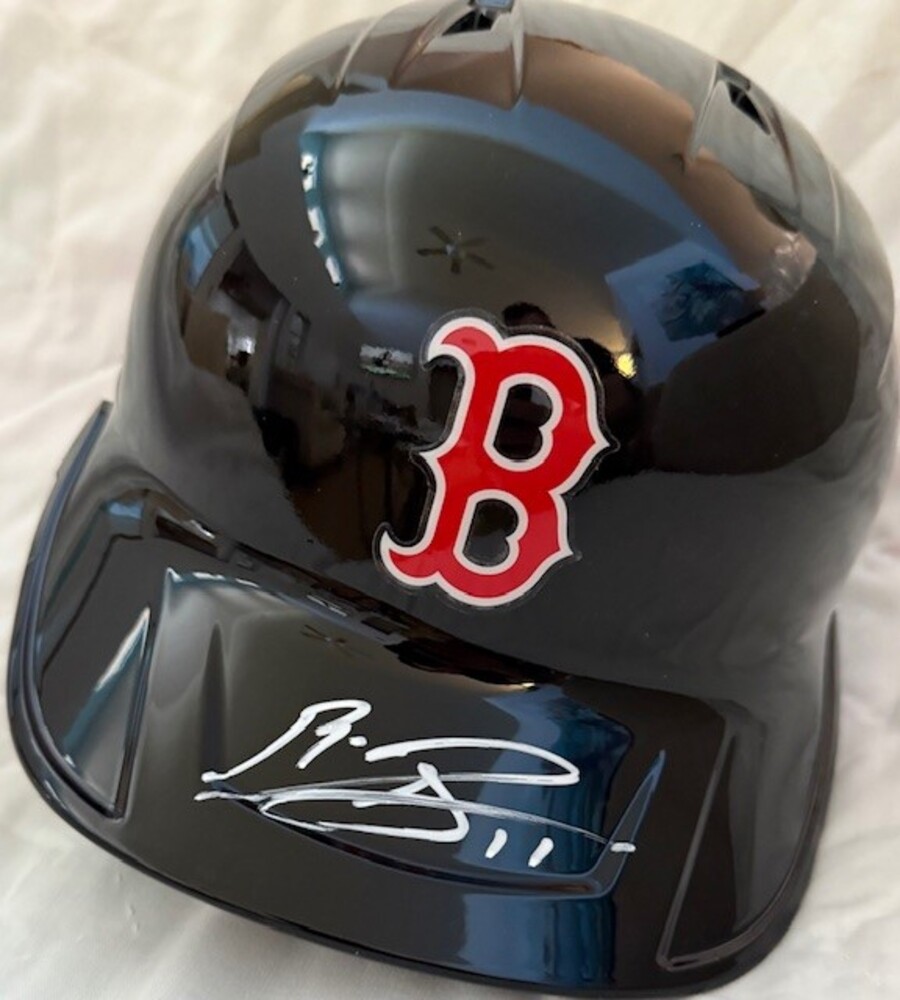 Rafael Devers Autographed Red Sox Helmet | MLB Auctions