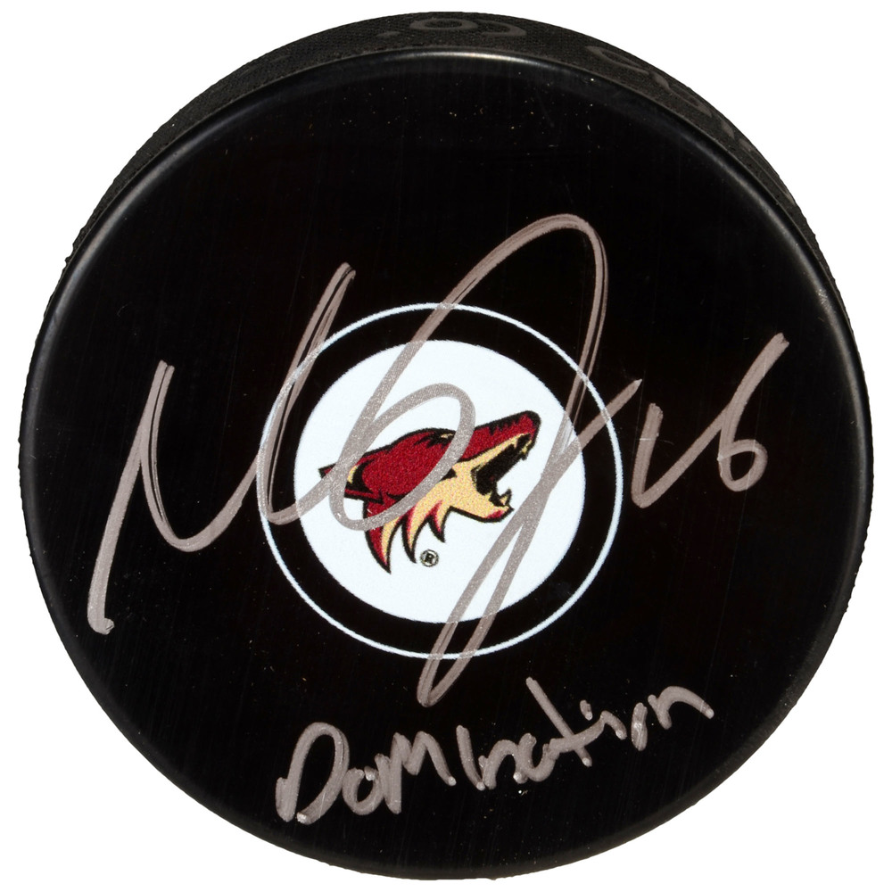 Max Domi Arizona Coyotes Autographed Hockey Puck with DOMInation ...
