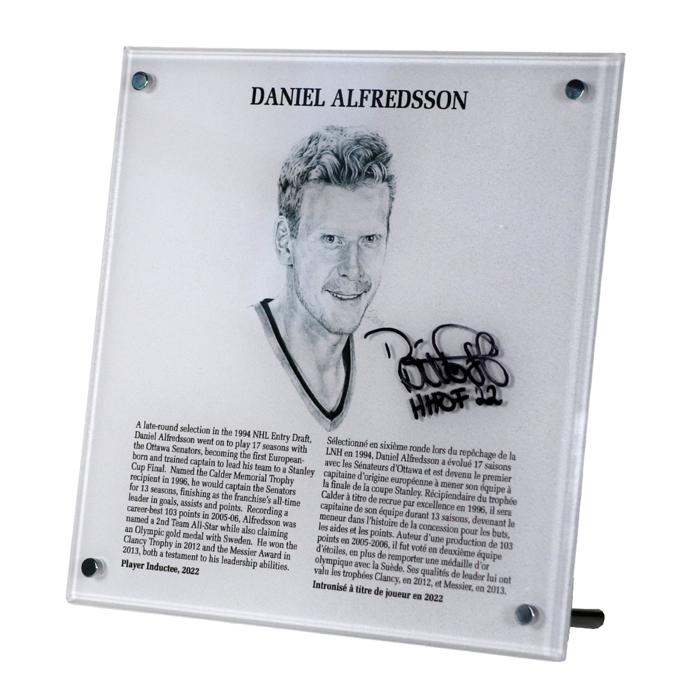 Daniel Alfredsson Autographed Legends Line Honoured Member Plaque ...