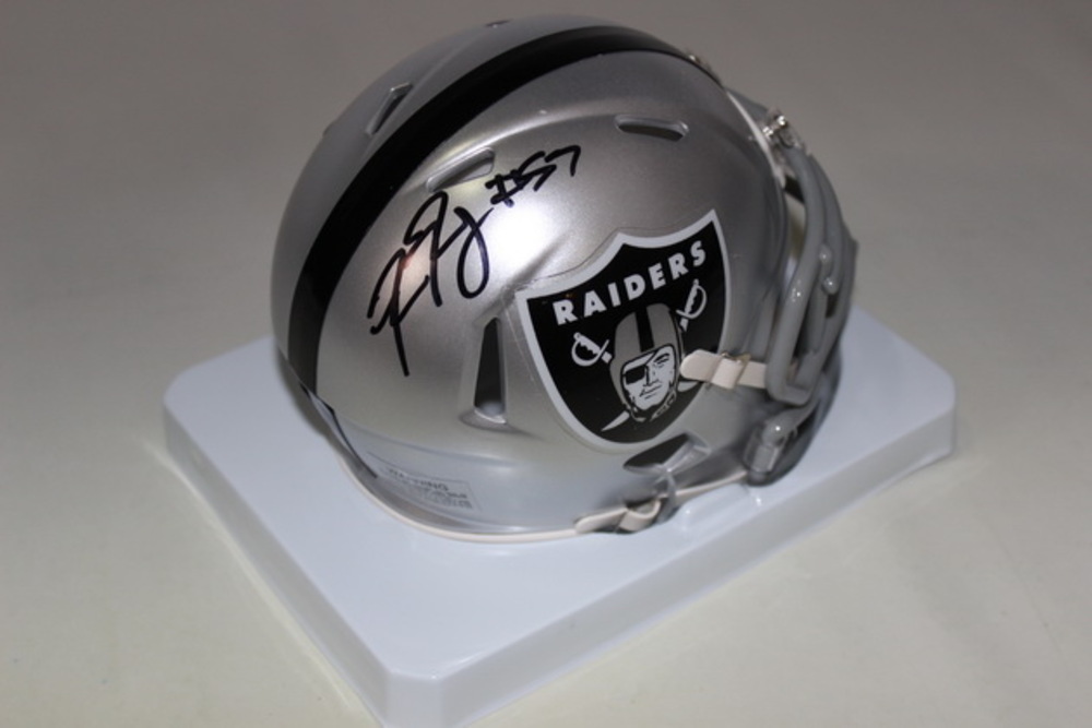 NFL Auction | RAIDERS - RAY RAY ARMSTRONG SIGNED RAIDERS MINI HELMET