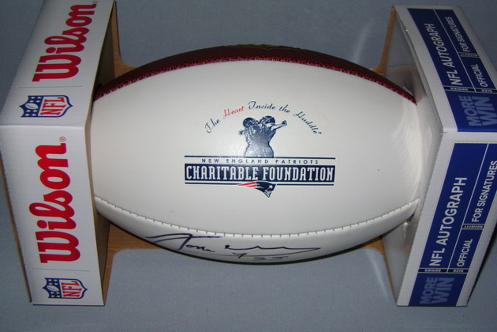 PATRIOTS - JONAS GRAY SIGNED PANEL BALL W/ PATRIOTS CHARITABLE ...