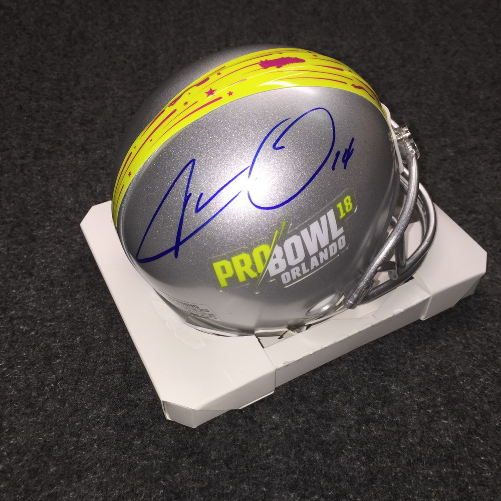 NFL - Browns Jarvis Landry signed 2018 Pro Bowl mini helmet | The ...