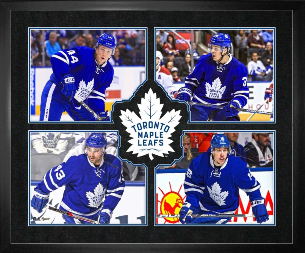 Toronto Maple Leafs 4-Player Logo Frame - NHL Auctions