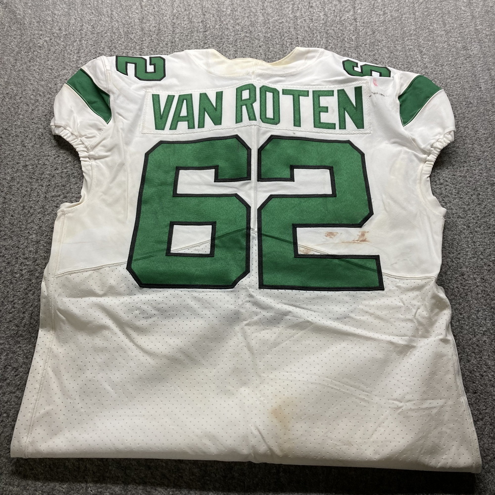 Crucial Catch - Jets Greg Van Roten Game Worn Jersey (10/24/21) Size 46 ...