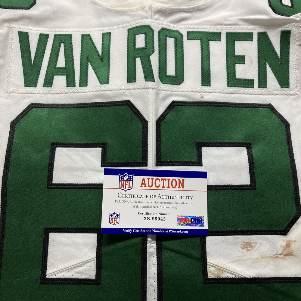 Crucial Catch - Jets Greg Van Roten Game Worn Jersey (10/24/21) Size 46 ...