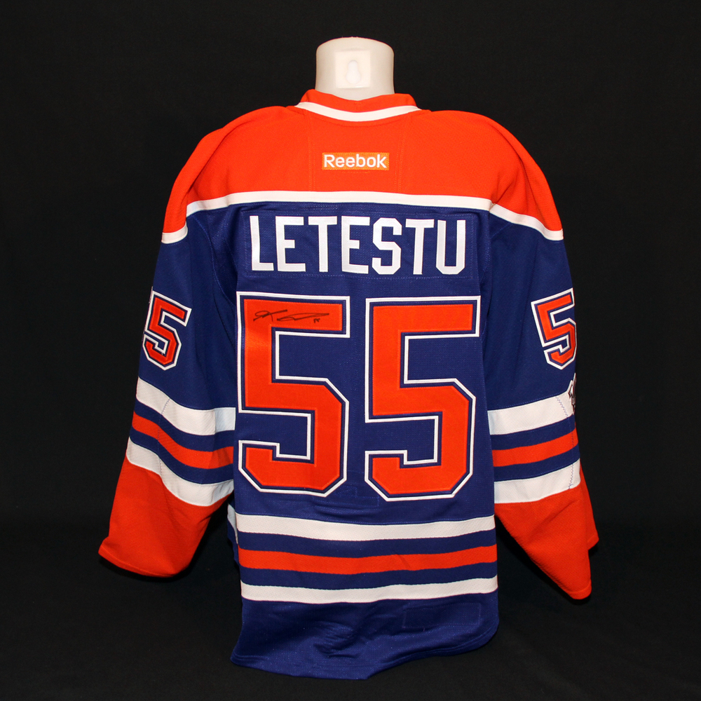 Mark Letestu #55 - Autographed 2016-17 Edmonton Oilers vs Pittsburgh ...