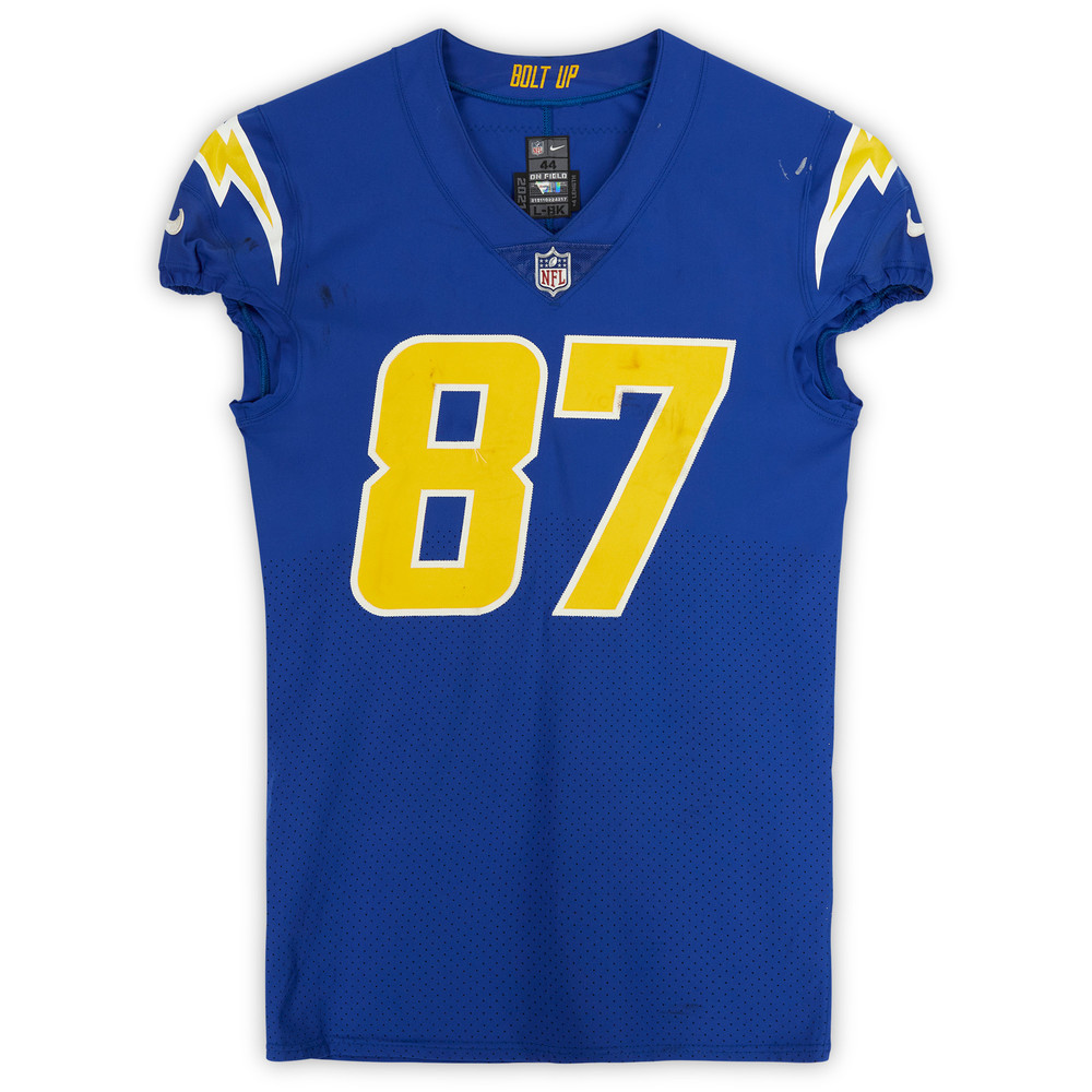 Jared Cook Los Angeles Chargers Game-Used Nike #87 Jersey vs. New York ...