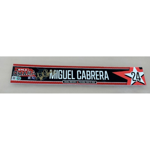 Autographed Game-Used Locker Tag MLB In Omaha: Miguel Cabrera | Detroit ...
