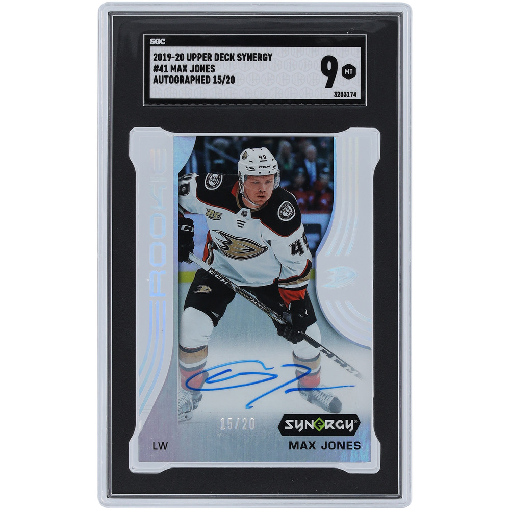 Max Jones Anaheim Ducks Autographed 2019-20 Upper Deck Synergy #41 #15/ ...