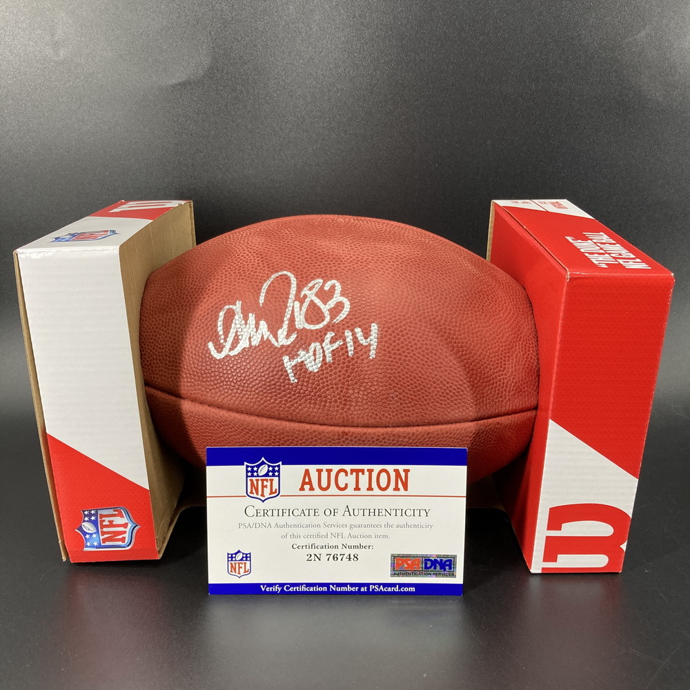 HOF - Bills Andre Reed Signed Authentic Football with ""HOF 14 ...