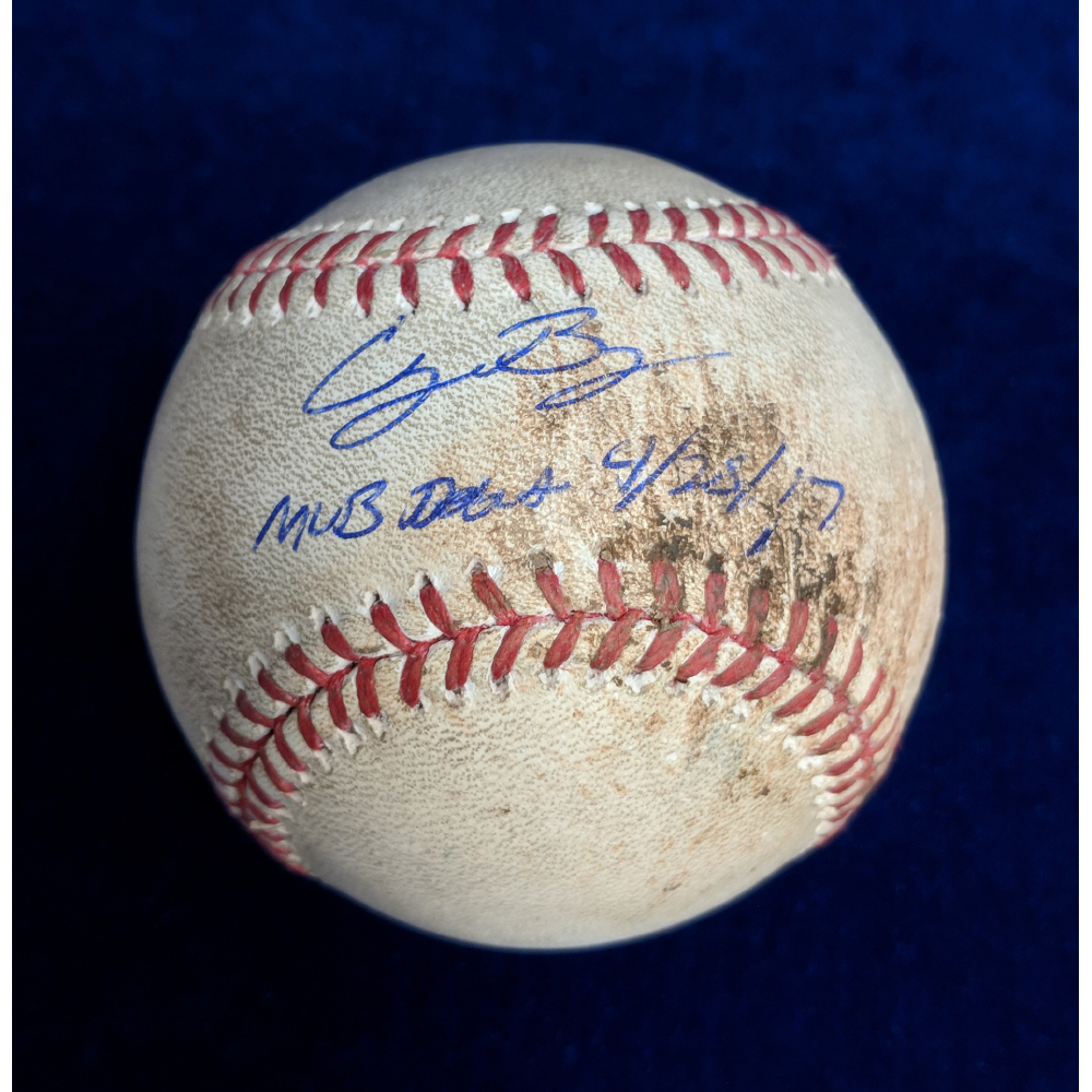 Cody Bellinger Autographed Game-Used Ball from MLB Debut - 4/25/17 ...