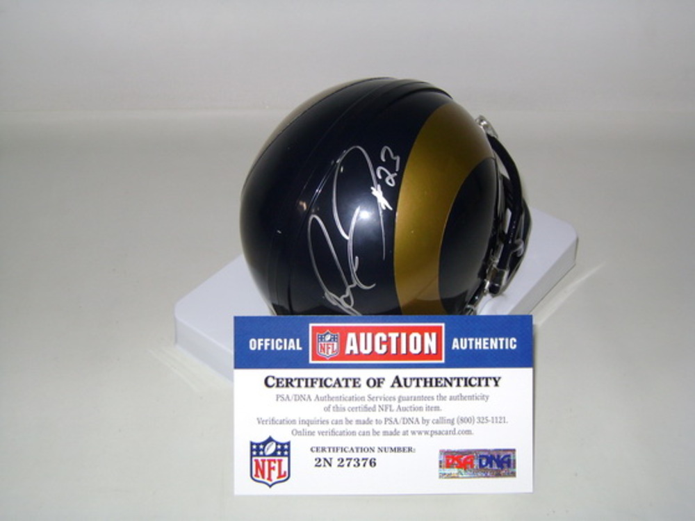 NFL Auction | RAMS - RODNEY MCLEOD SIGNED RAMS MINI HELMET