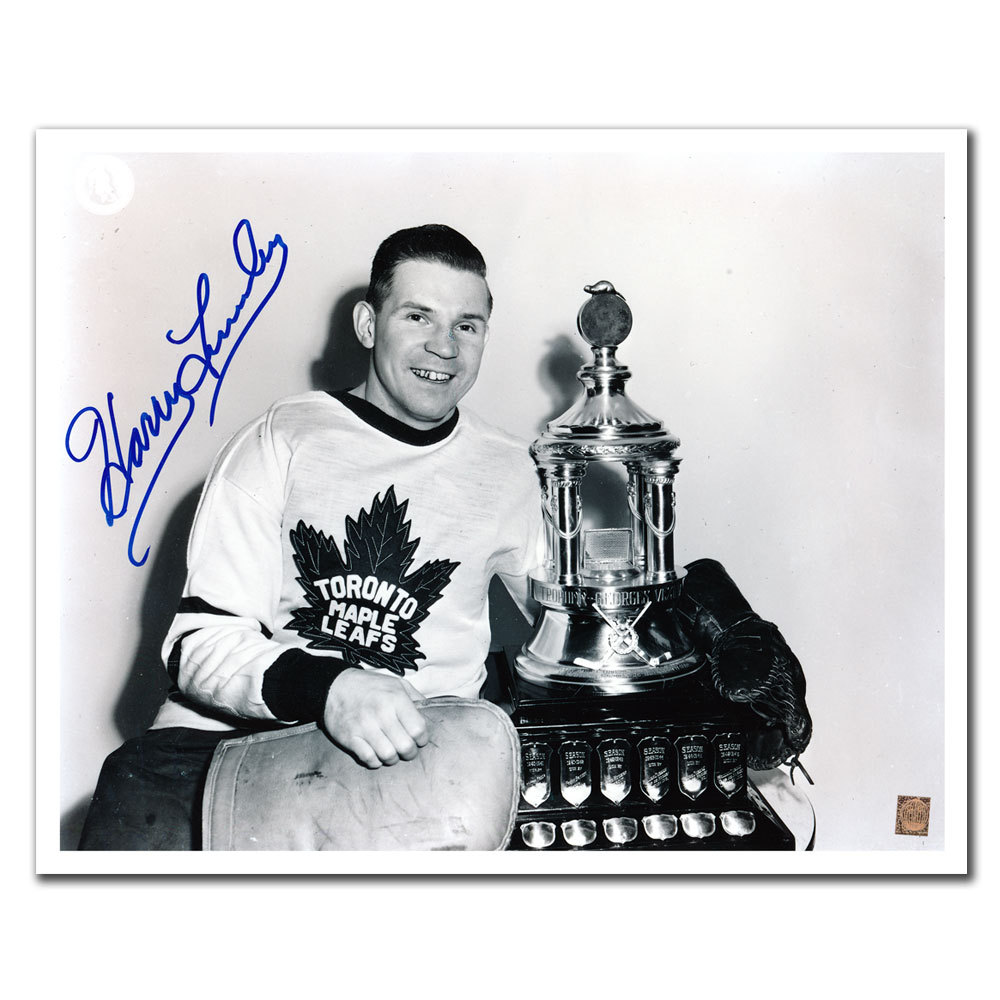 Harry Lumley Toronto Maple Leafs VEZINA Autographed 8x10 - NHL Auctions