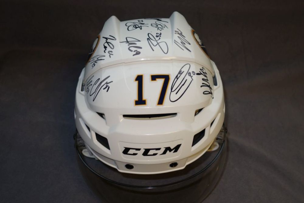 2017-18 Buffalo Sabres Team Signed Helmet - NHL Auctions