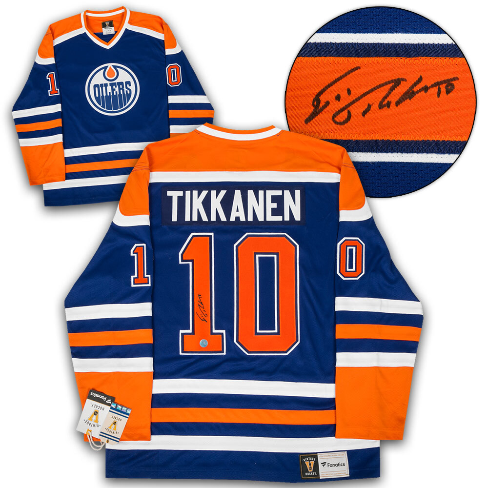 Esa Tikkanen Autographed Edmonton Oilers Throwback Fanatics Jersey ...