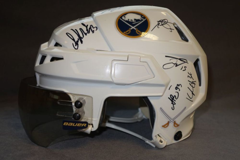 2017-18 Buffalo Sabres Team Signed Helmet - NHL Auctions